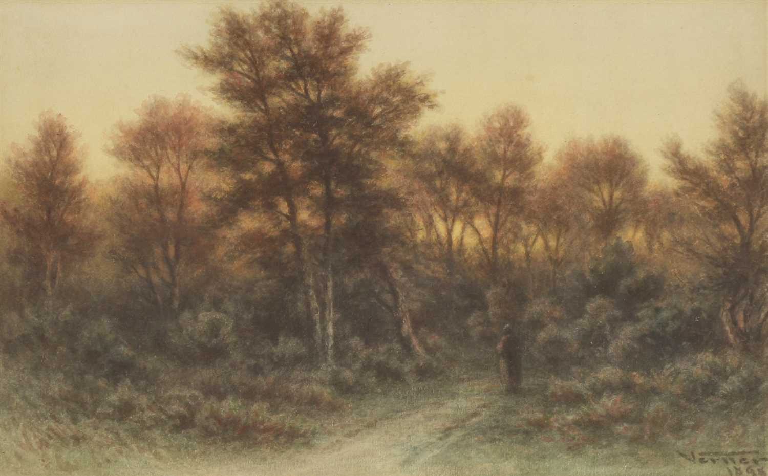 Frederick Arthur Verner (Canadian, 1836-1928) TWILIGHT; A VILLAGE SCENE ...