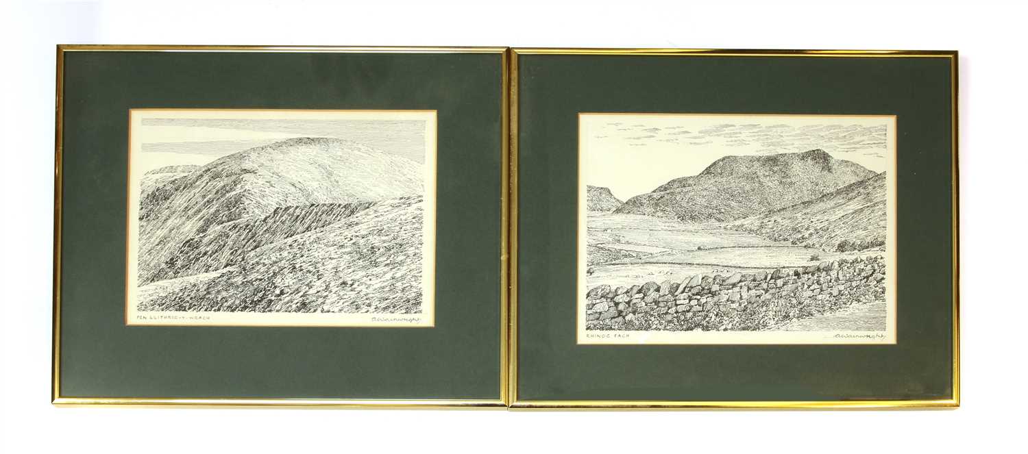 Alfred Wainwright (1907-1991) 'RHINOG FACH'; 'THE SUMMIT OF SNOWDON ...