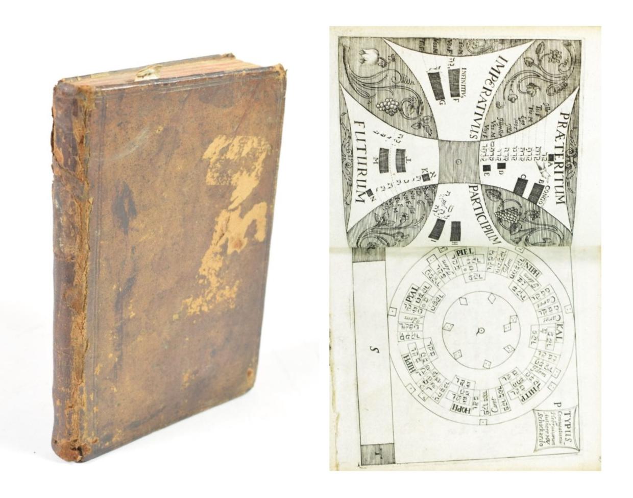 Schickard, Wilhelm Horologium Hebræum bound with Rota Hebræa. Typis ...