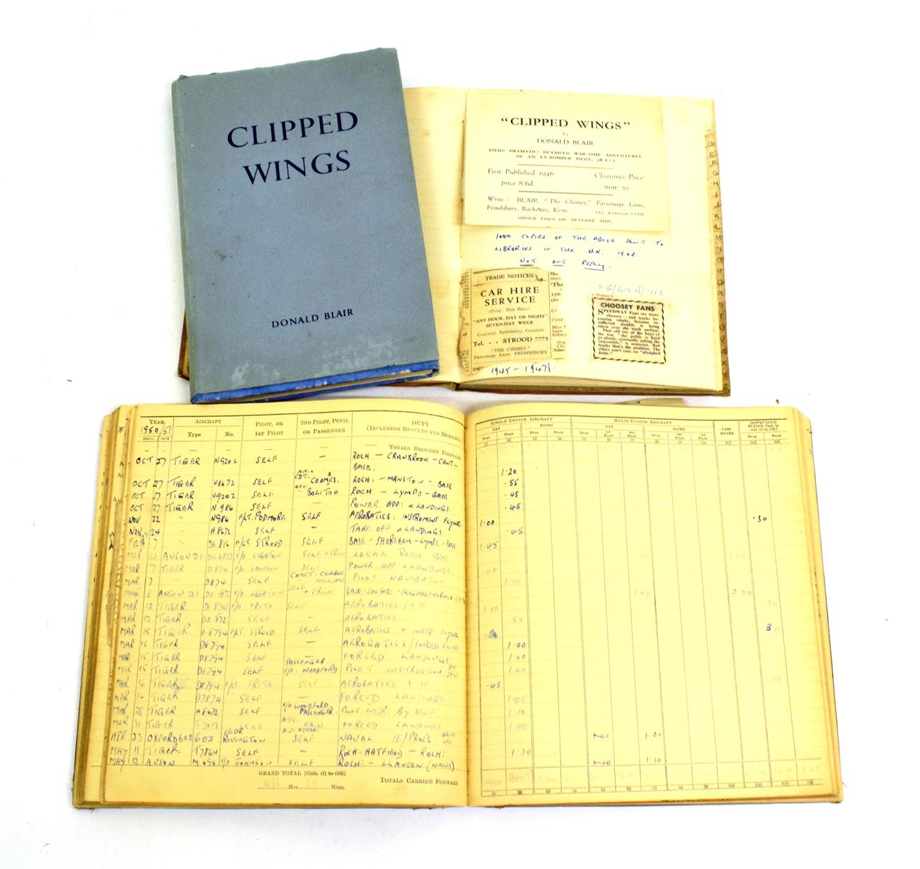 A Second World War Royal Air Force Pilot's Flying Log Book, to 742018 ...