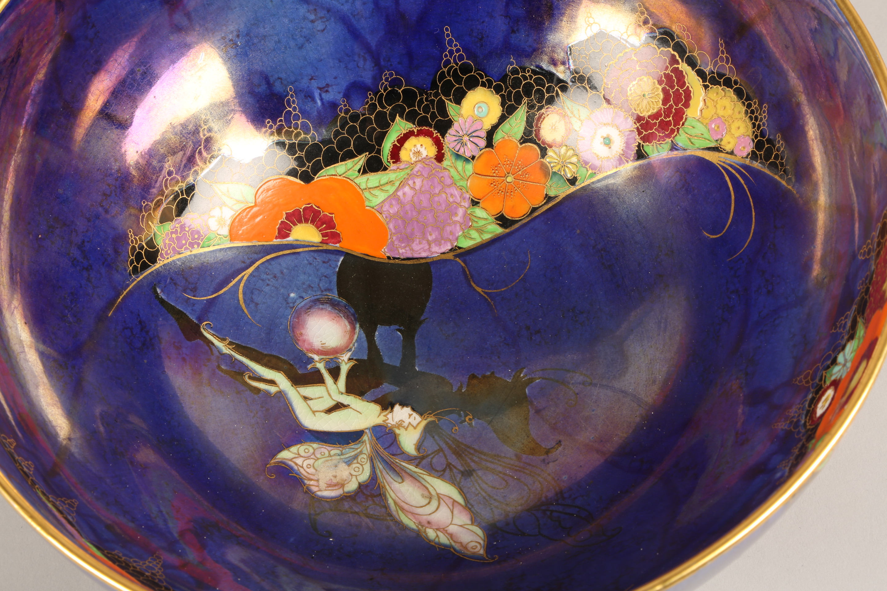 Carlton ware lustre bowl in the fairy silhouette pattern, designed by ...