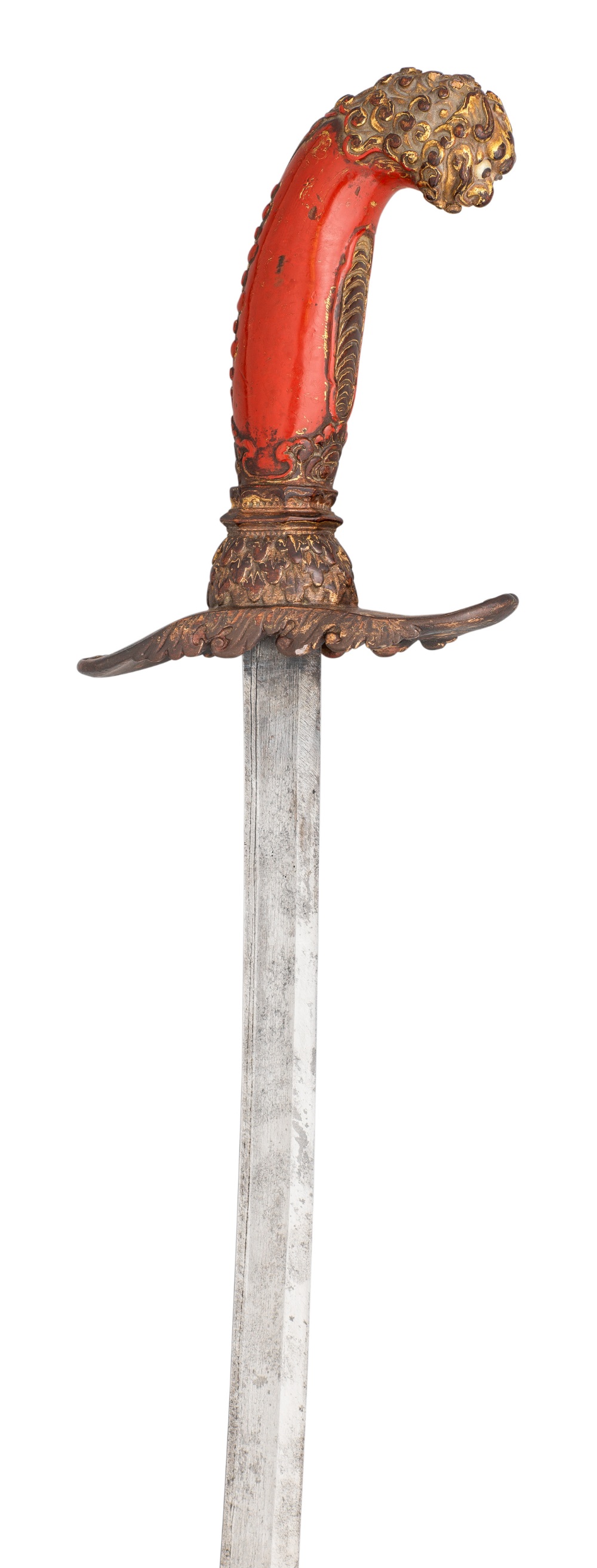 ˜A RARE SIAMESE (THAI) SWORD (DHAB) WITH LACQUERED HILT, LATE 18TH/19TH ...