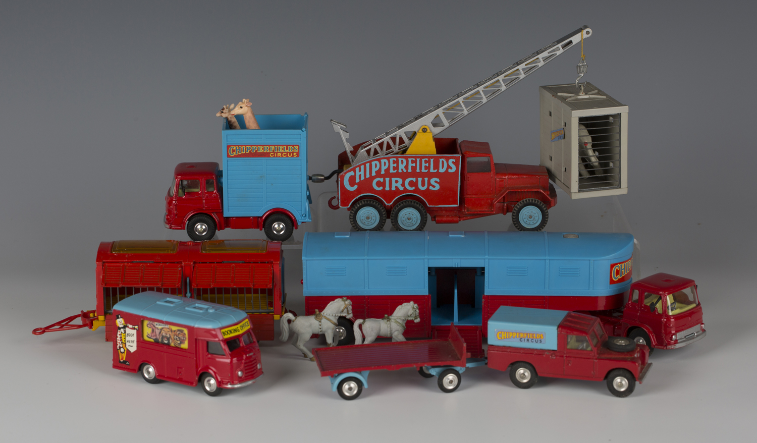 A small collection of Corgi Toys Chipperfield's Circus vehicles ...