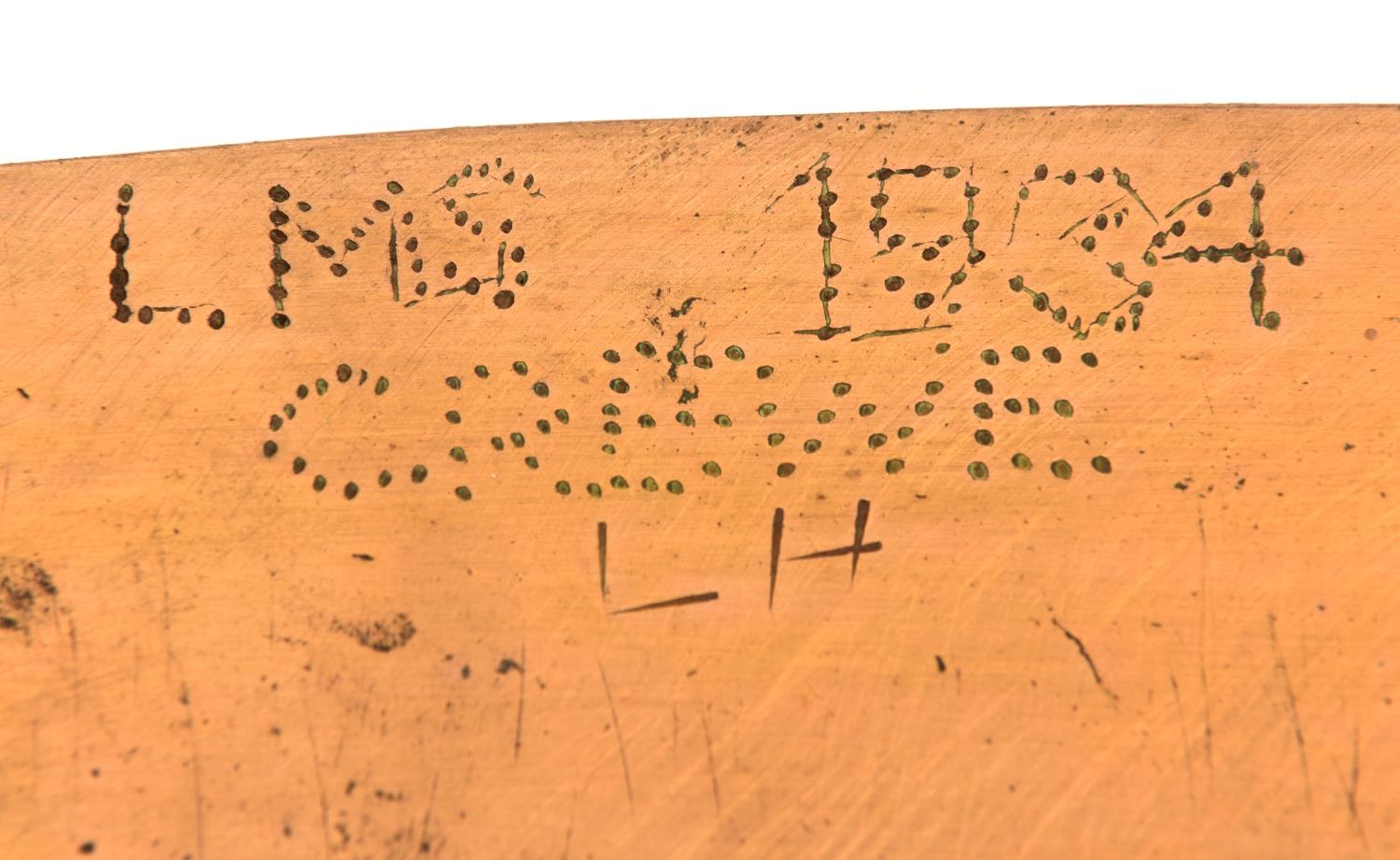 A reproduction locomotive nameplate KEMPENFELT. A cast brass plate with ...