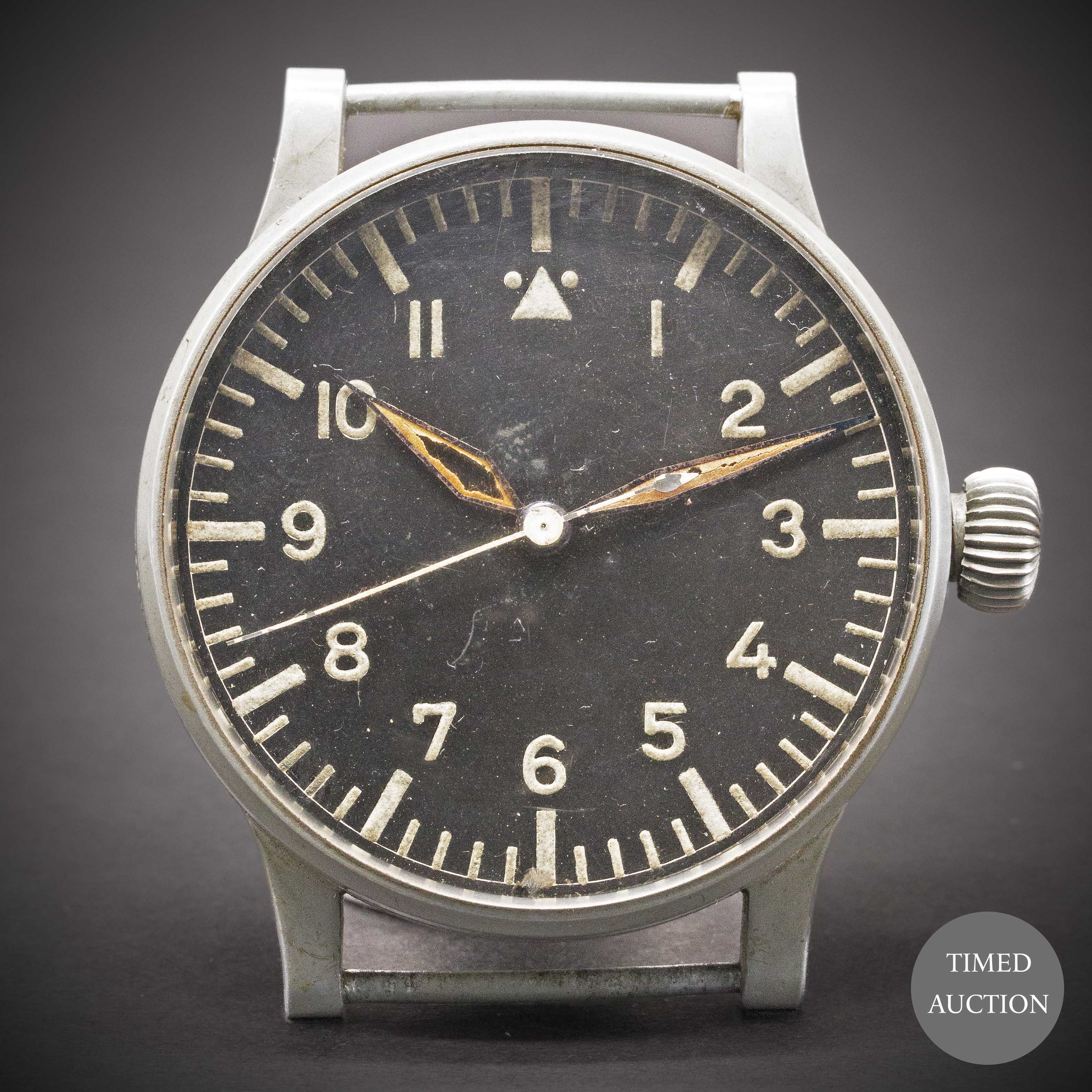 A GERMAN MILITARY LUFTWAFFE B.UHR BERNA "BIG PILOT" NAVIGATORS ...
