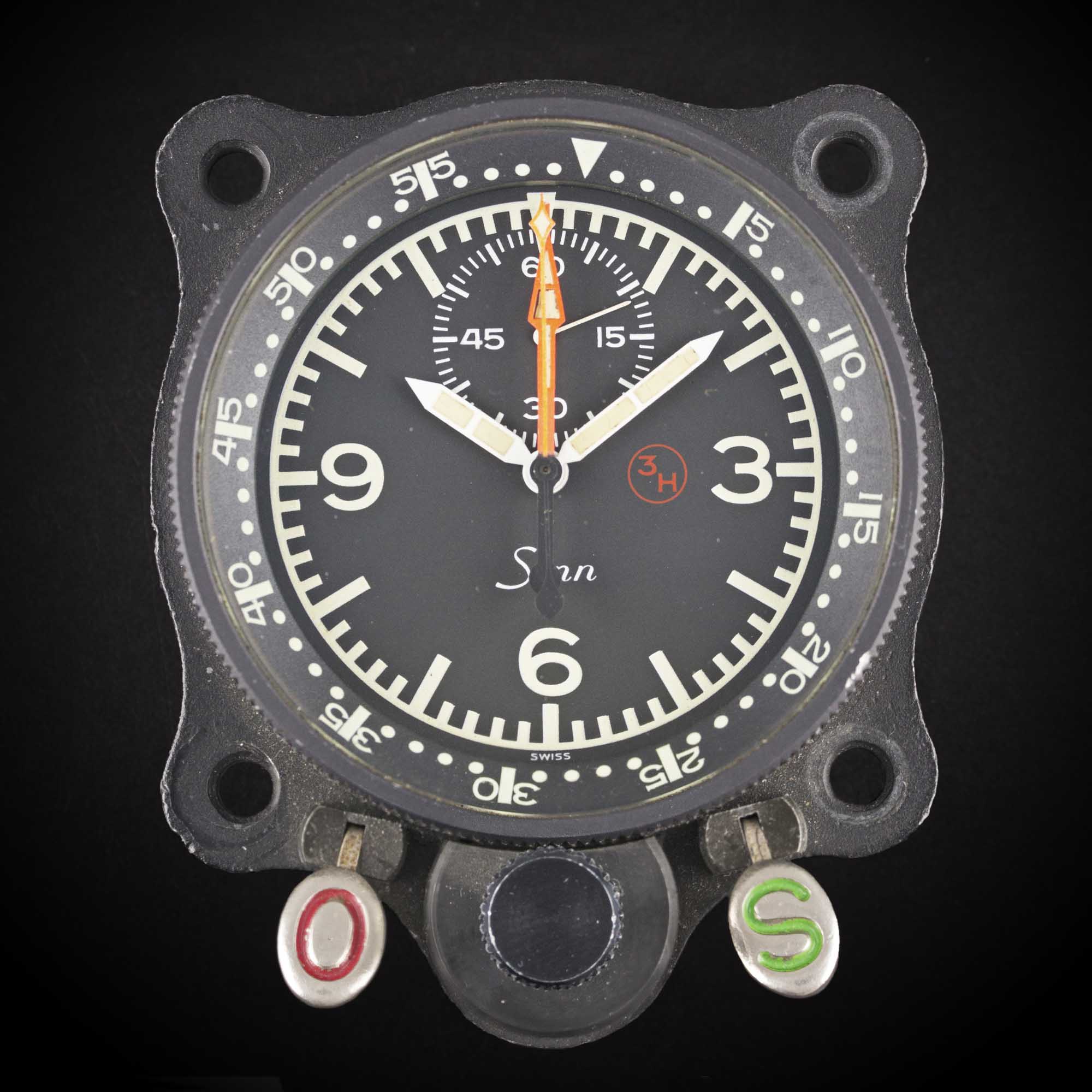 A GERMAN MILITARY SINN "BUND" AIRCRAFT DASHBOARD COCKPIT CHRONOGRAPH ...