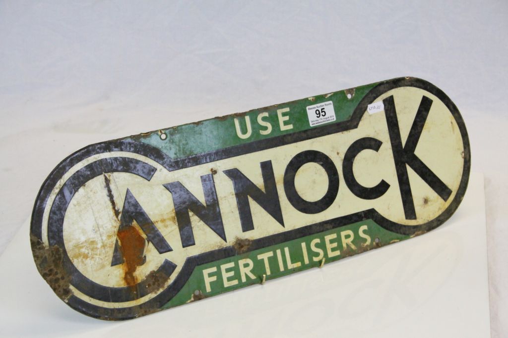 Vintage Use Cannock Fertilizer enamel sign