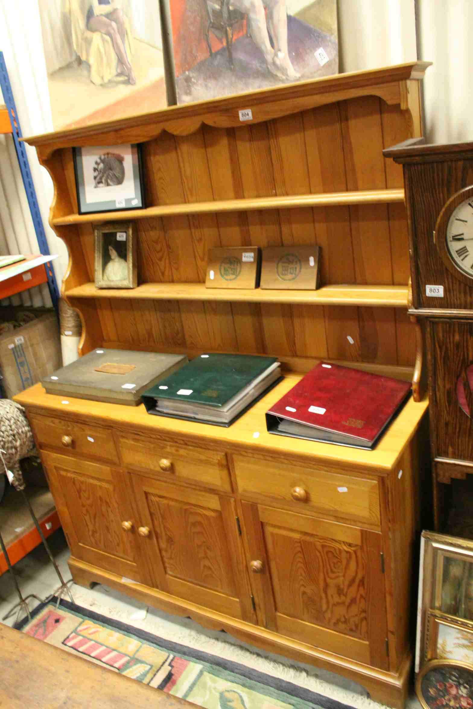 Ercol Light Elm Dresser with Three Drawers and Three Cupboards, 134cms ...
