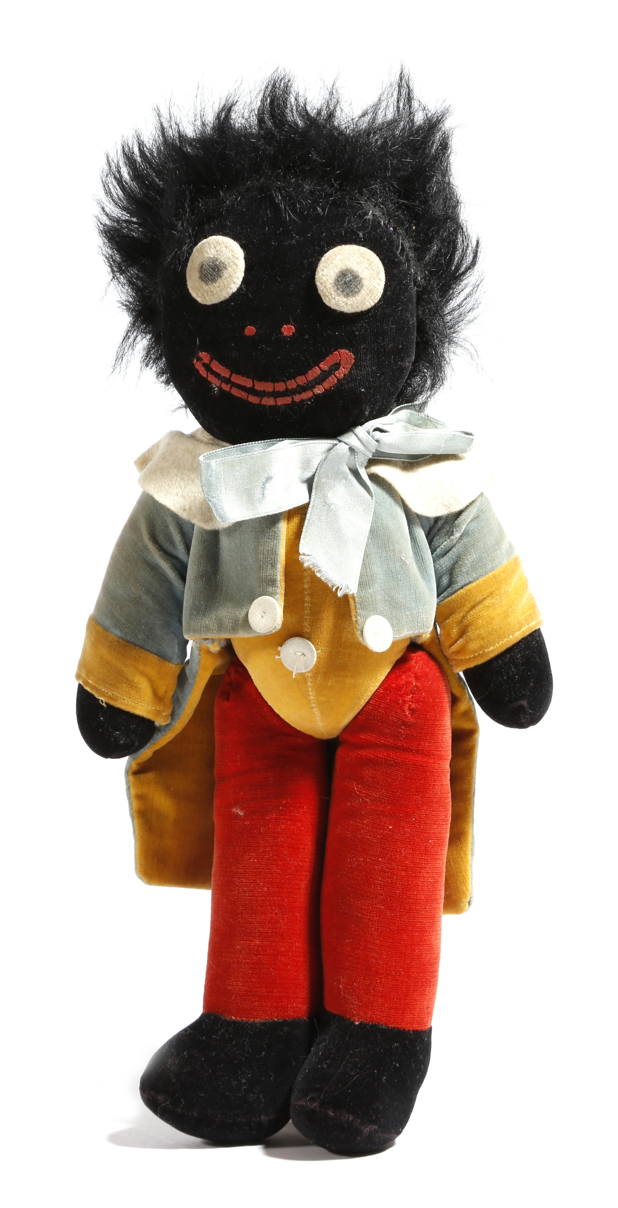 An early 20th century velvet and mohair golliwog doll, probably by Chad ...