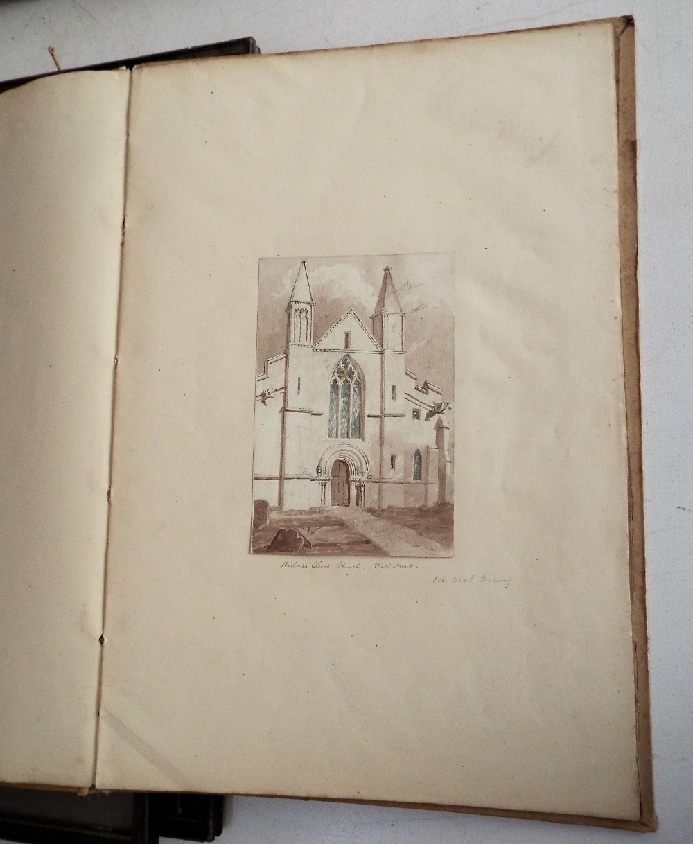 A set of five 19th century finely detailed architectural pencil ...