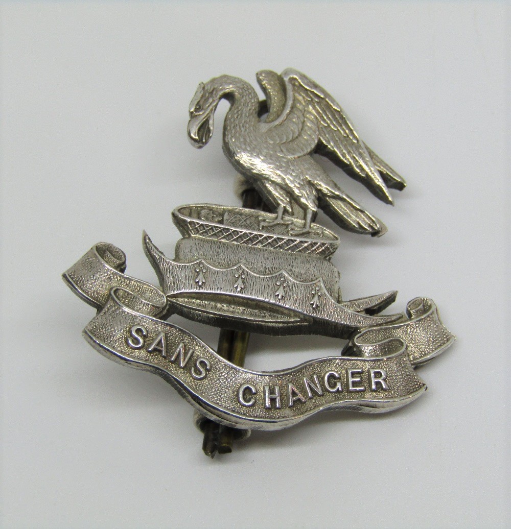 Silver Liverpool Pals cap badge, maker Elkington & Co., London 1914, 3 ...