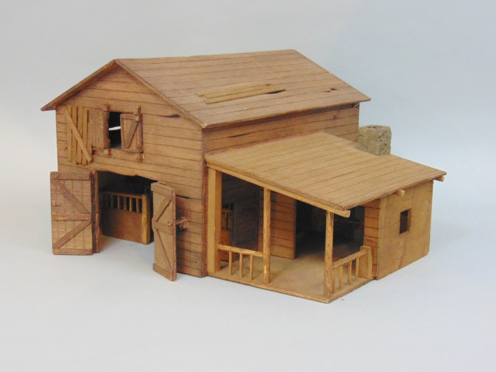 Collection of handmade model wooden buildings on a wild west theme ...