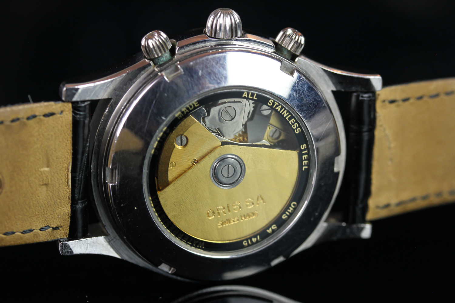 GENTLEMEN'S ORIS CHRONOGRAPH SA 7433B, round, silver dial and hands ...
