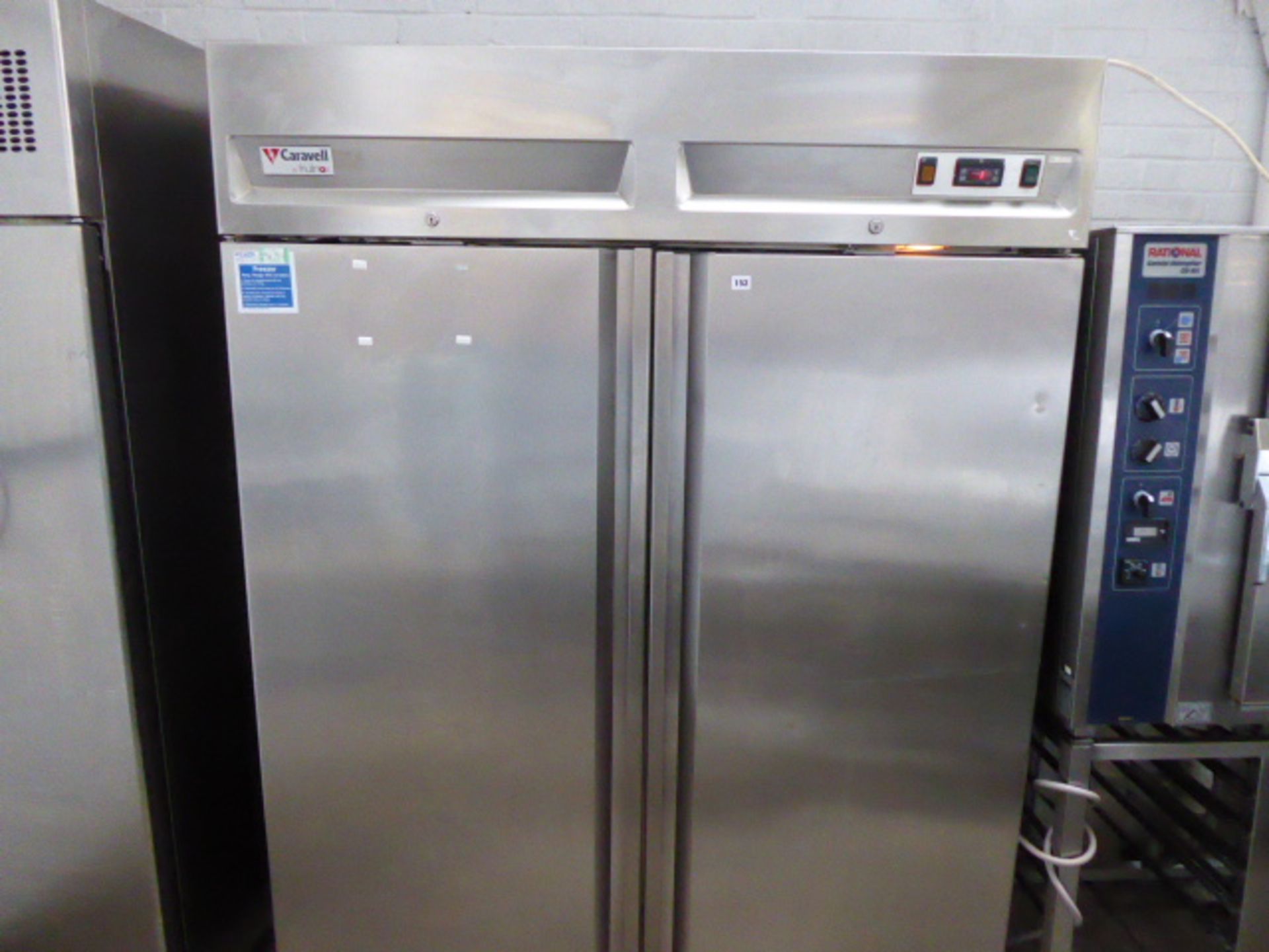 (113) 140cm Caravell Friulinox 2 door freezer