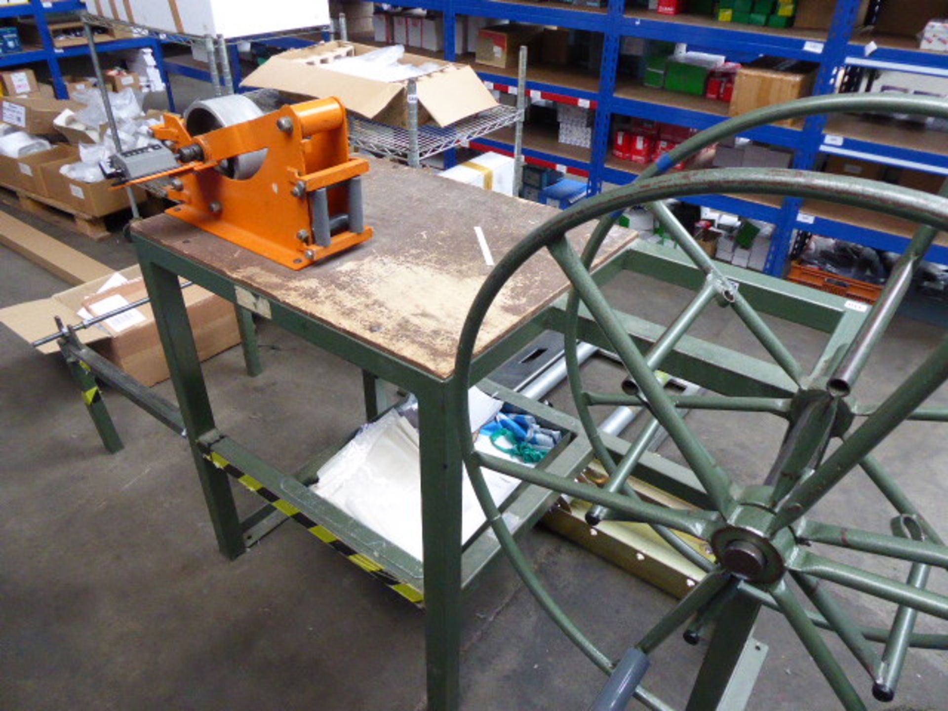 A cable reel dispenser frame by Aercon Wiring Systems Ltd together with ...