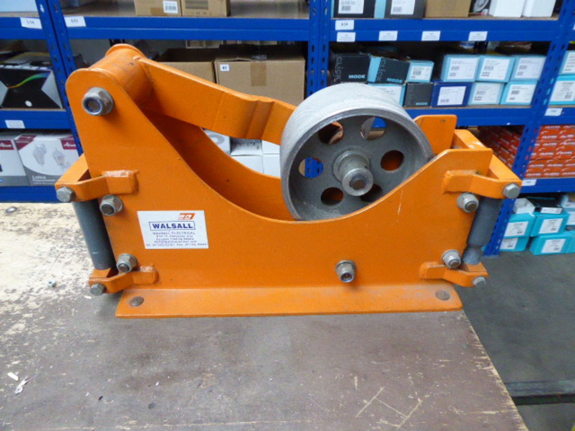A cable reel dispenser frame by Aercon Wiring Systems Ltd together with ...