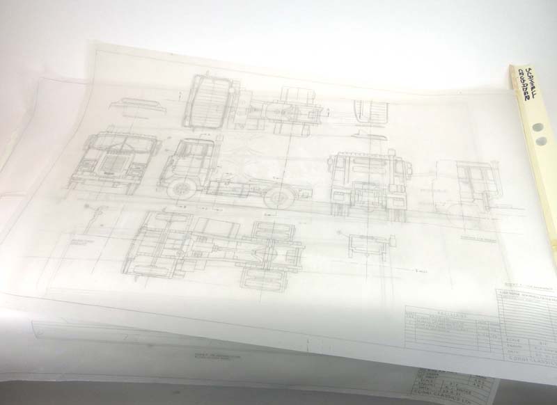 Two Corgi Classics 1:50 scale line drawings for the Scammell 'Crusader ...