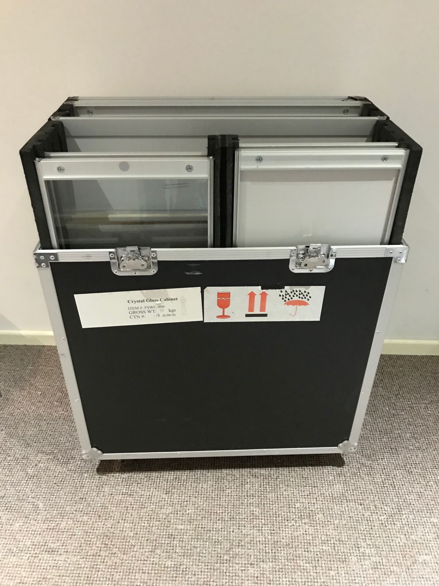 2 x Display Cabinets in Flight Cases - used once - Like New 800mm ...
