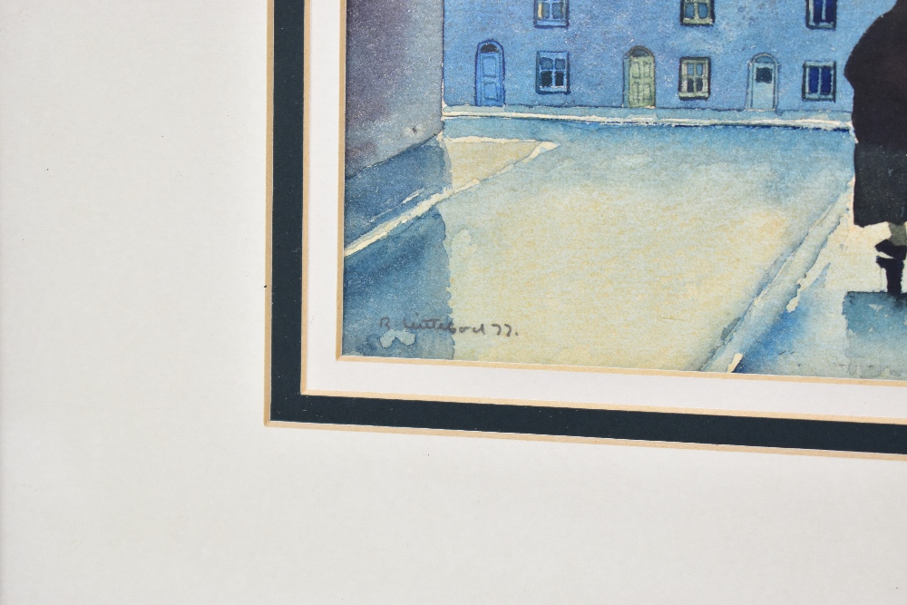 ROBERT 'BOB' LITTLEFORD (born 1945); watercolour, figure standing ...