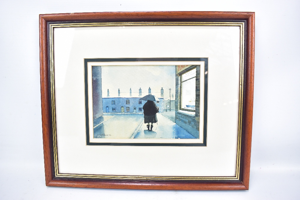 ROBERT 'BOB' LITTLEFORD (born 1945); watercolour, figure standing ...