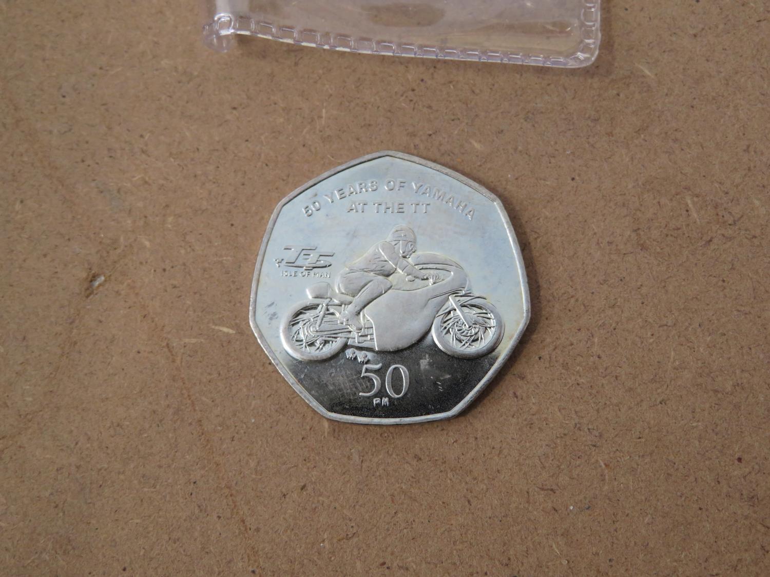 Rare 50 years of Yamaha at the TT 2011 50p coin