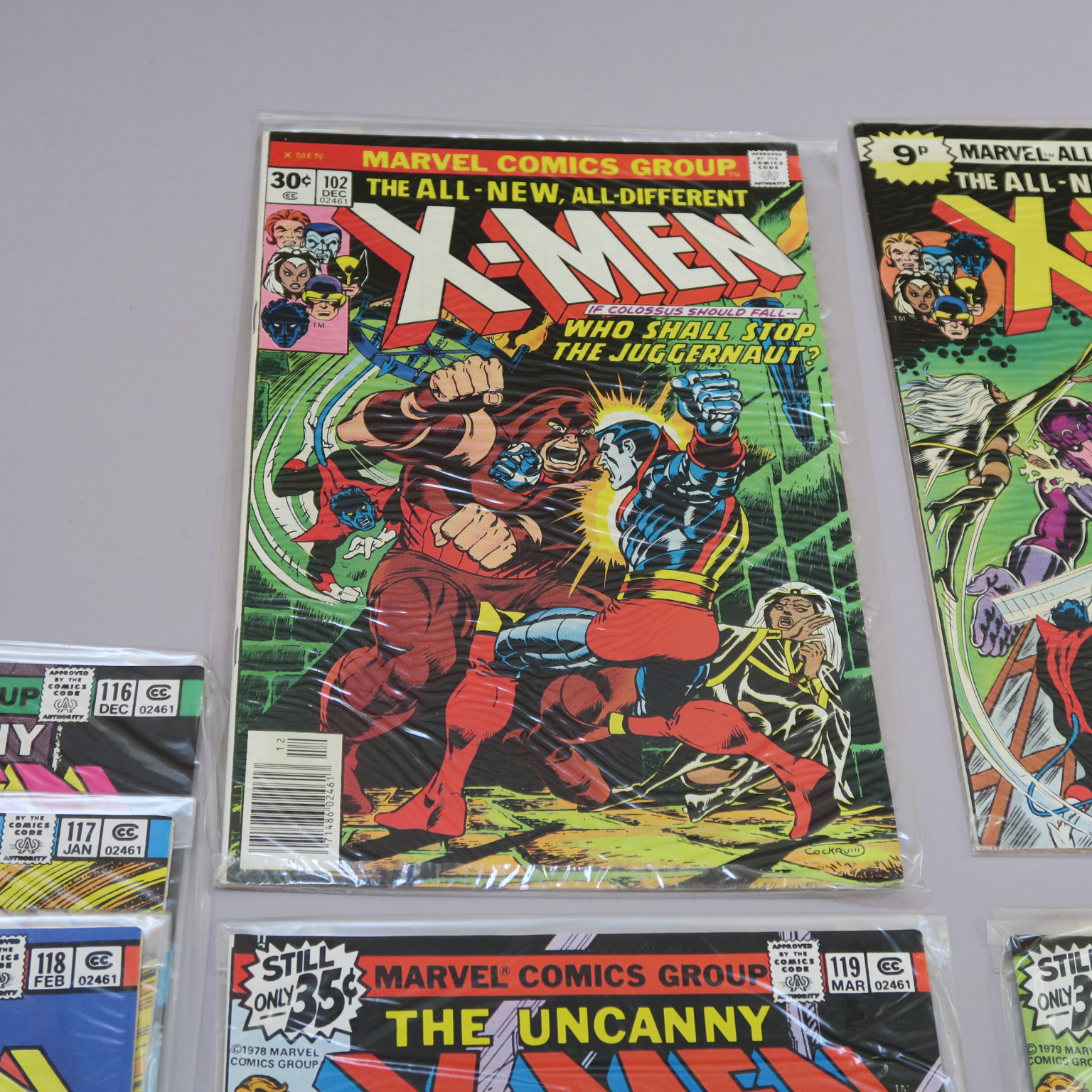 Uncanny X-men Marvel comics collection including X-Men no 98, 102 ...