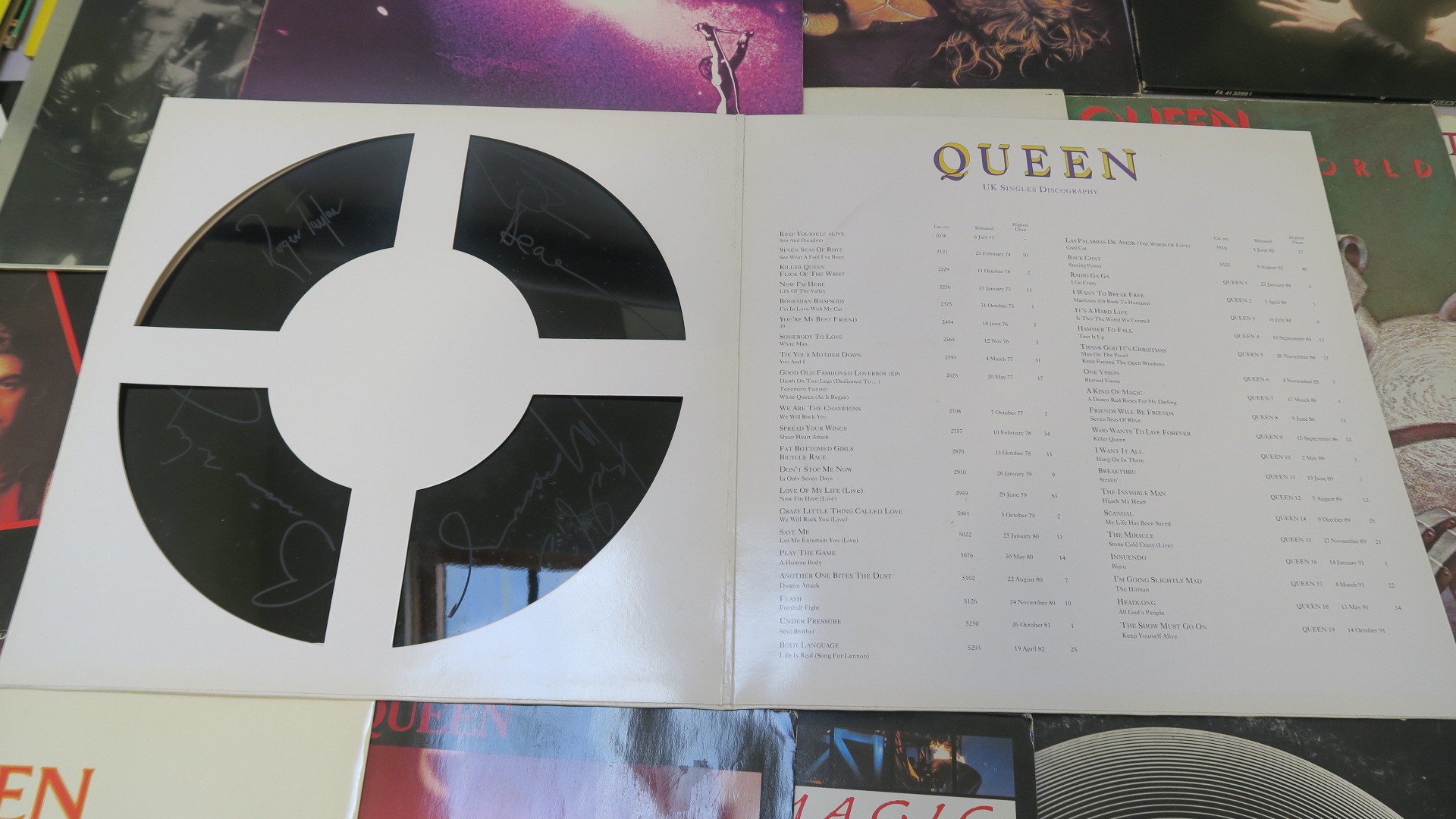 Queen vinyl record collection includes picture discs for Breakthru and ...