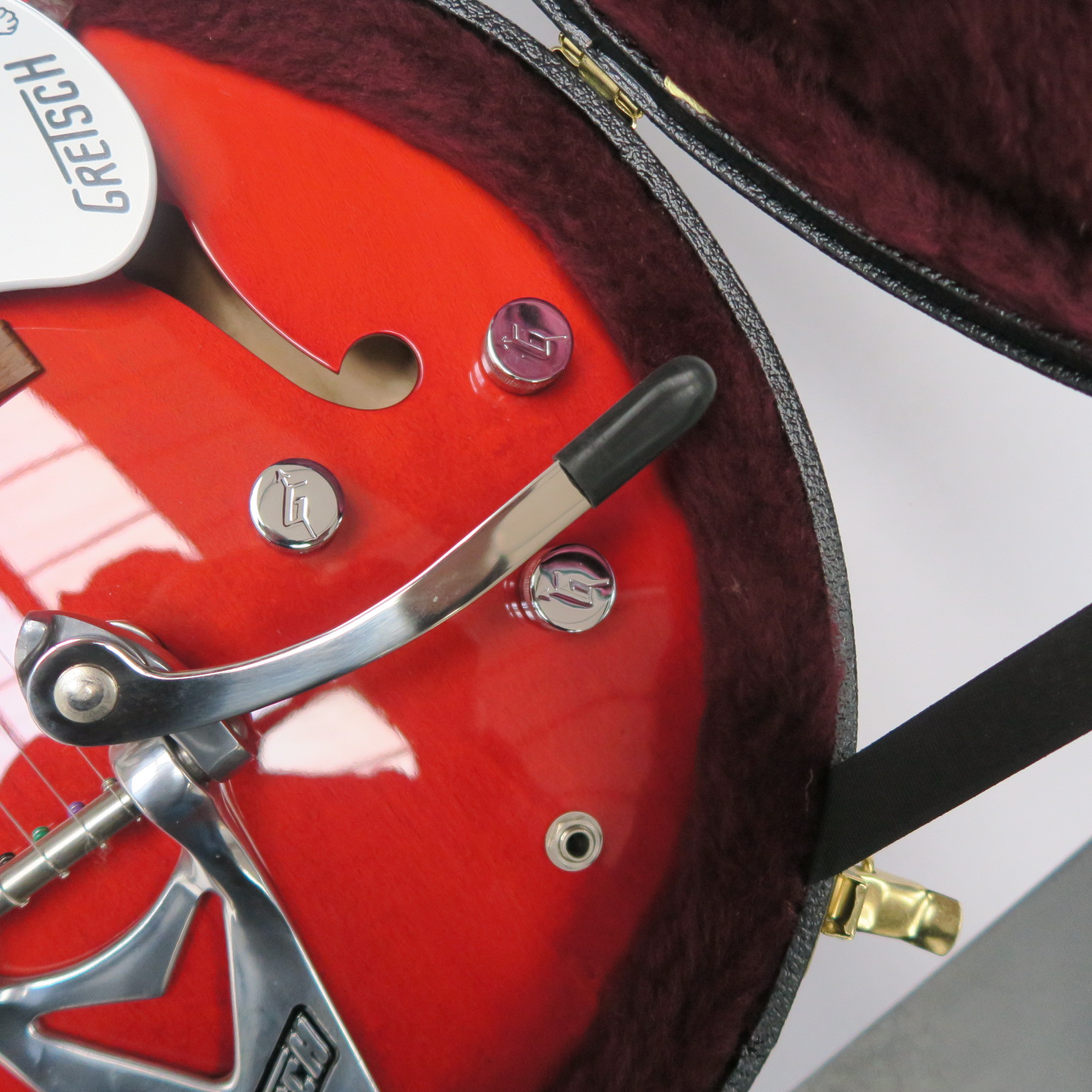 Gretsch Black Panther G6137TCB-FSS Cherry Red Electric Guitar U.S. PAT ...