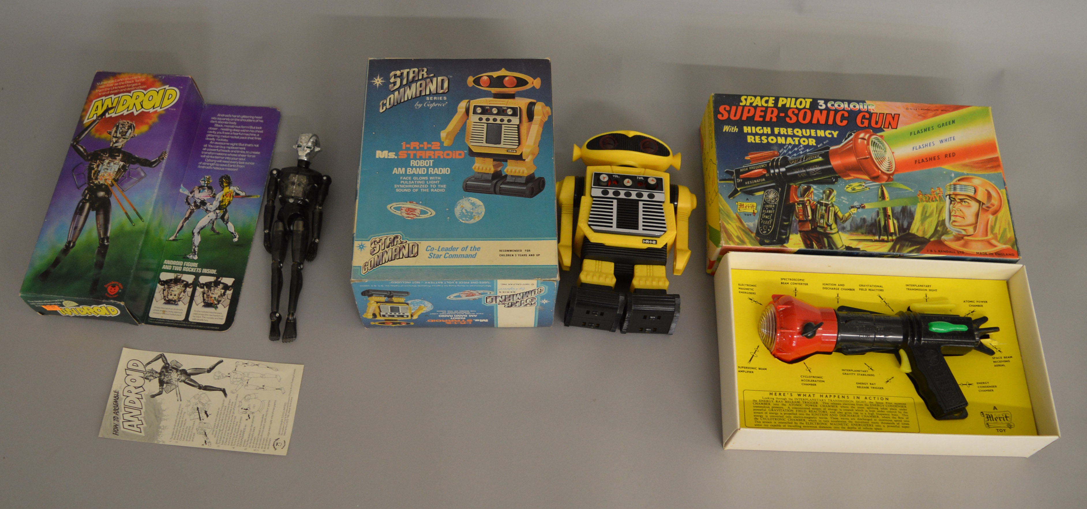 A Vintage Merit Space Pilot Super-Sonic Gun together with a Denys ...