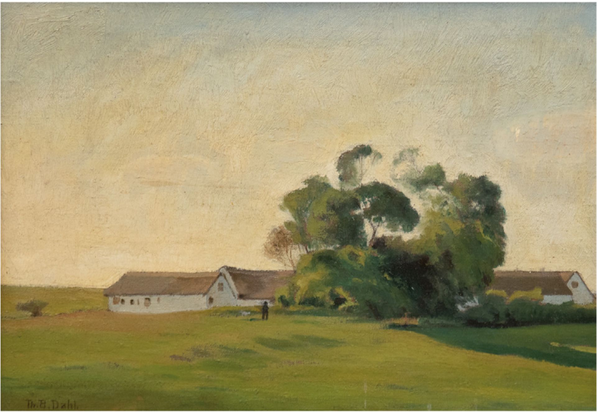 Dahl, Theodore Bernard (1886-1971) "Landschaft mit Bauerngehöft", Öl/Lw ...
