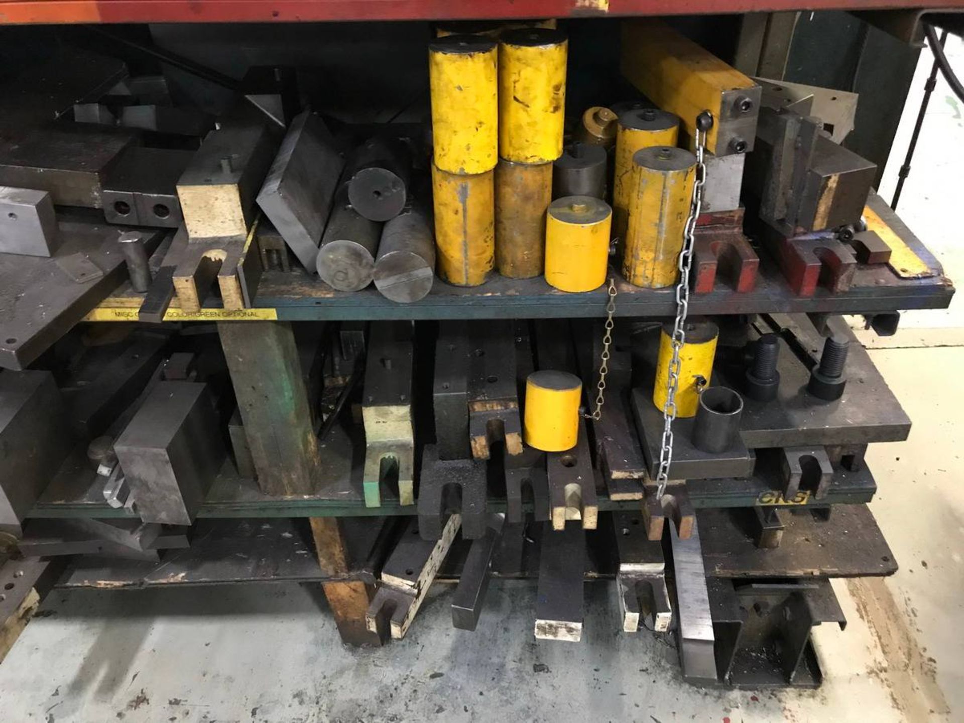 { Group of lots: 327, 328, 329 } 8'H Material Rack With Assorted Scrap ...