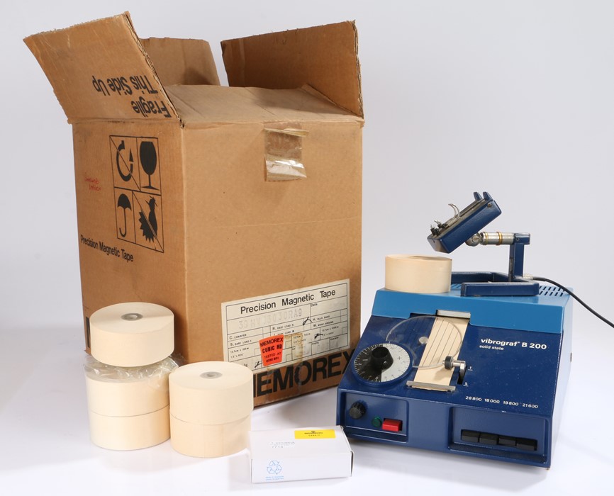 Vibrograf B200 solid state watch timing machine, with spare paper rolls ...