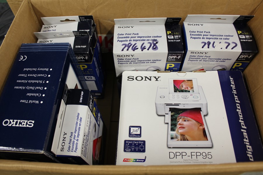 Sony DPP-FP95 digital photo printer, together with print packs and ...