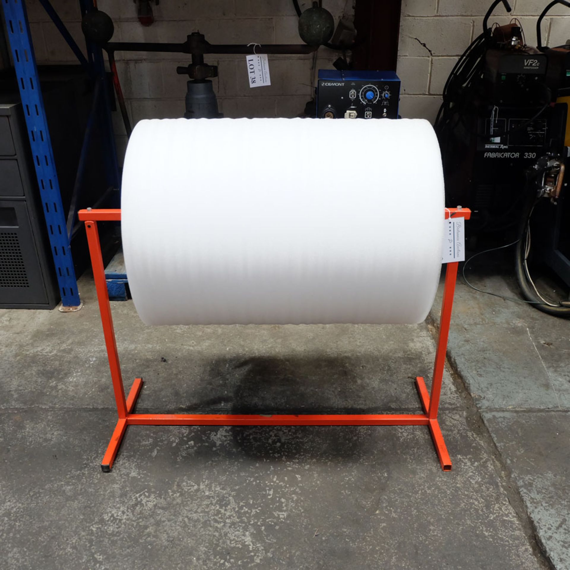 Steel Frame Roll Dispenser With Roll of Packaging Foam. Frame Size ...