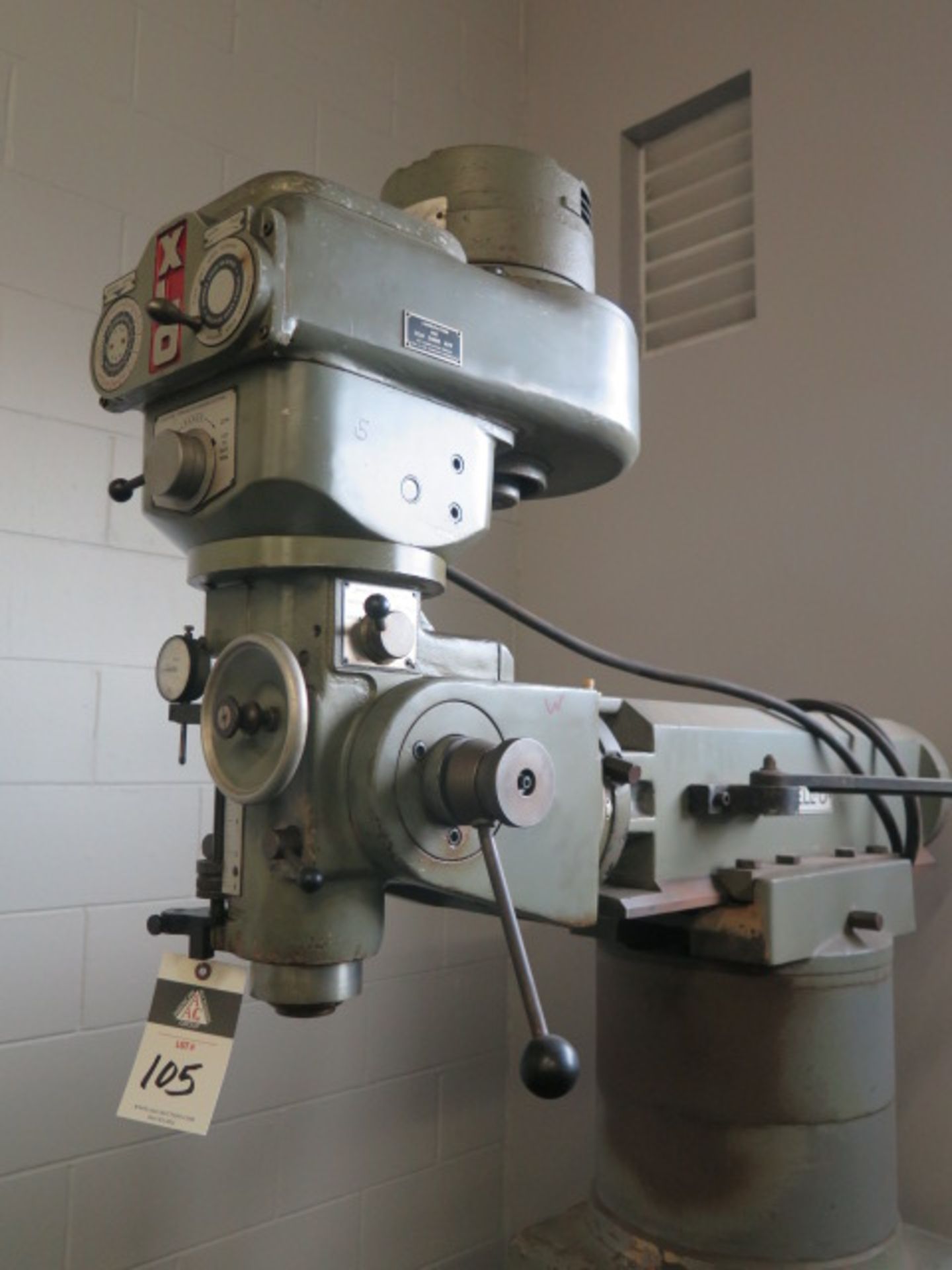 Ex-Cell-O Vertical Mill w/ 100-3800 Dial Change RPM, 11” Riser, Power ...