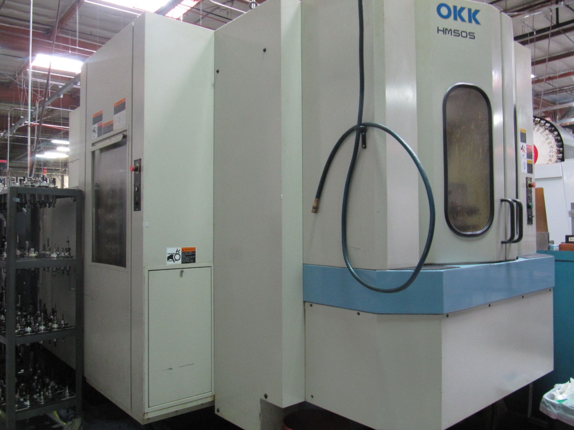 OKK HM-50S 4-Axis 2-Pallet CNC Horizontral Machining Center s/n 395 w ...