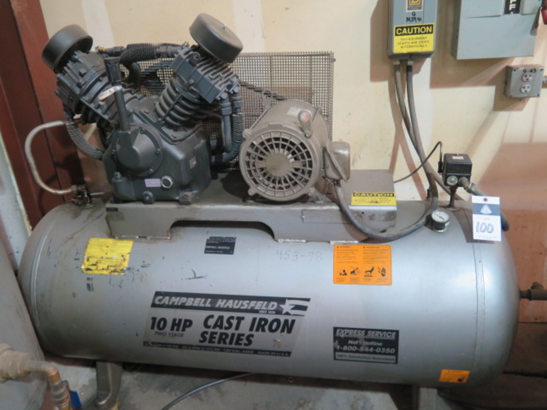 Campbell Hausfeld 10Hp Horizontal Air Compressor w/ 2-Stage Pump, 120 ...
