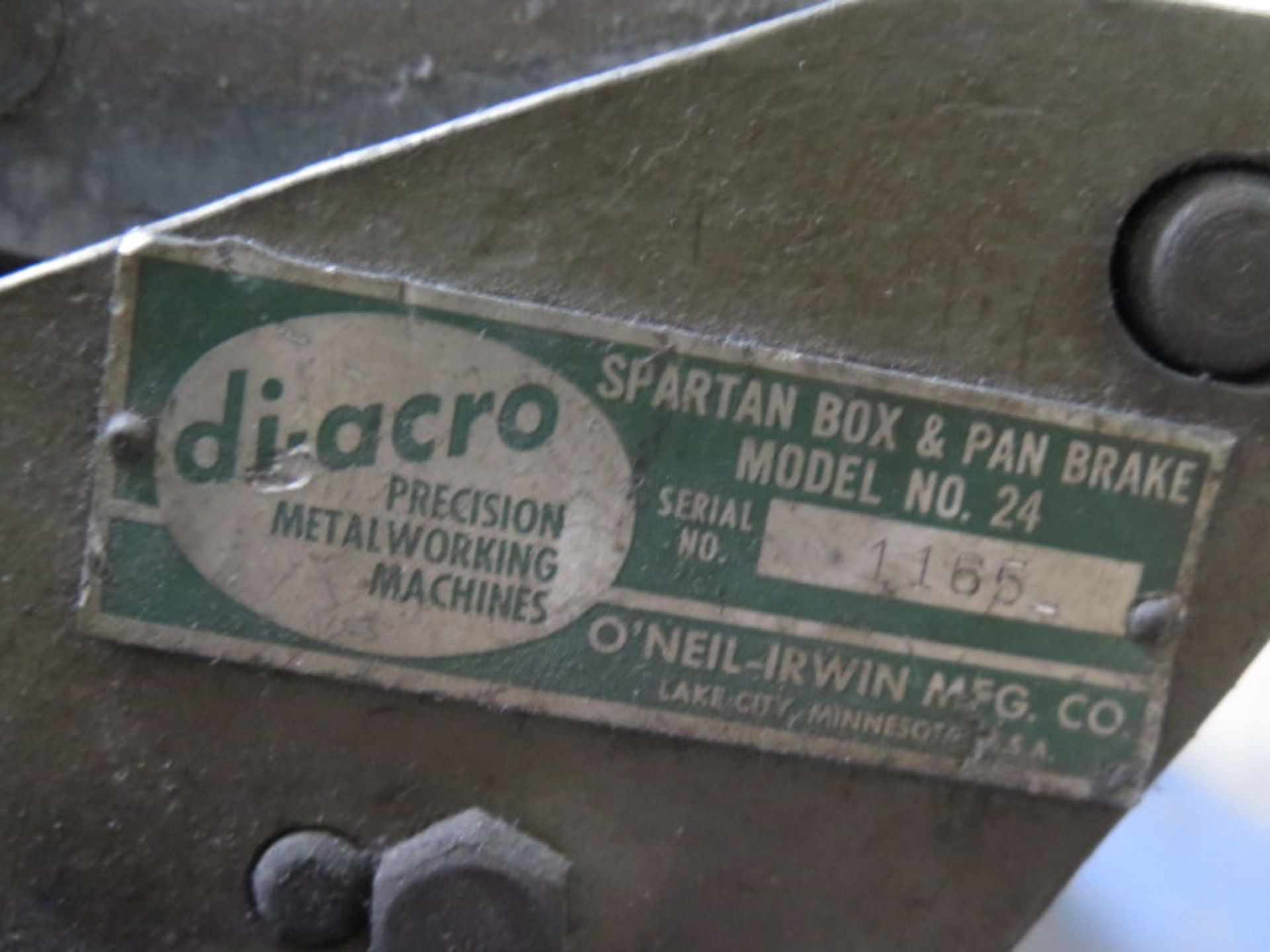 DiAcro 24” Finger Brake w/ Cart (SOLD AS-IS - NO WARRANTY)