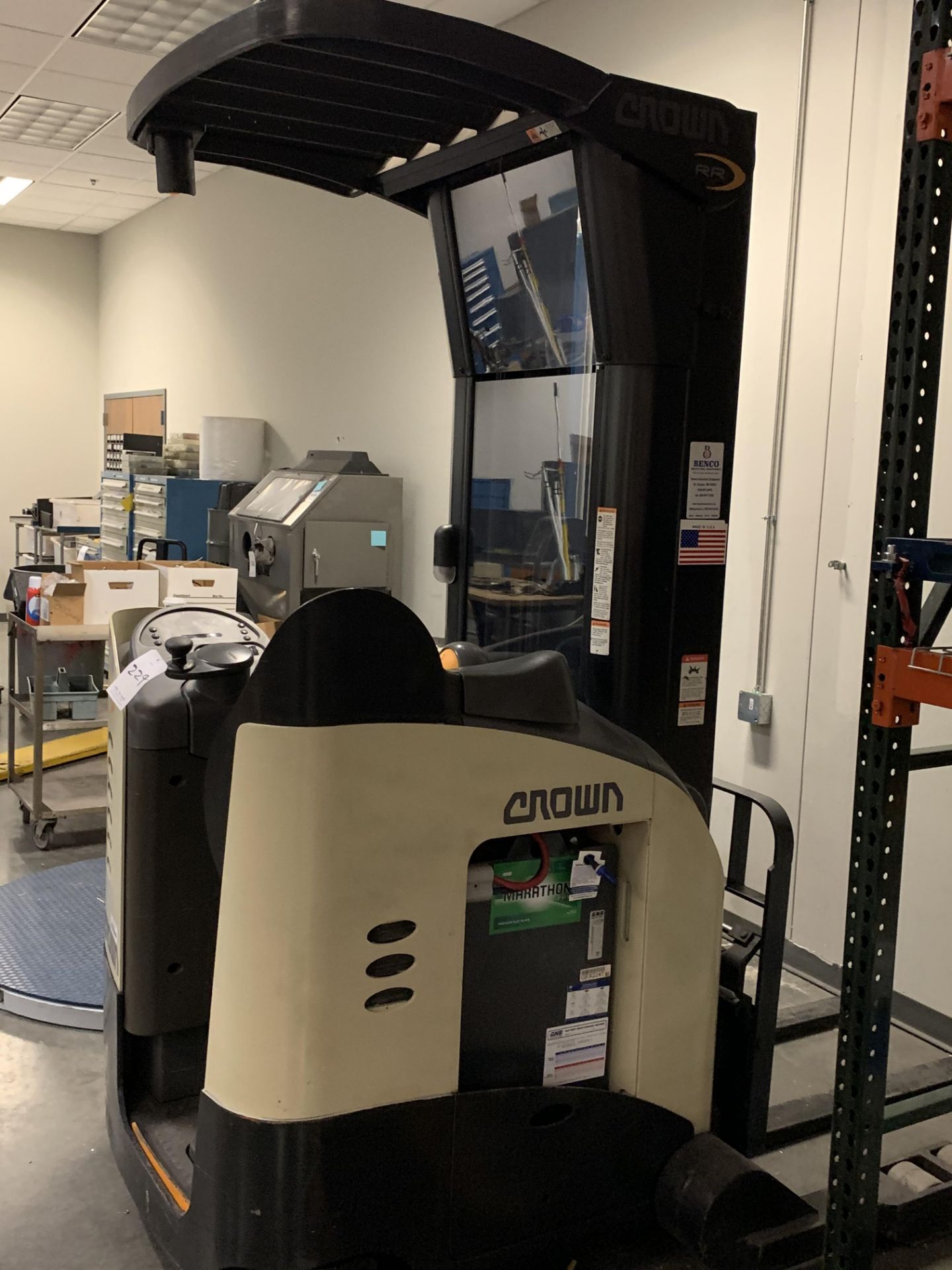 Crown Model RR5225-39 Reach Truck, Electric, Solid Tires, 2-Stage Mast ...