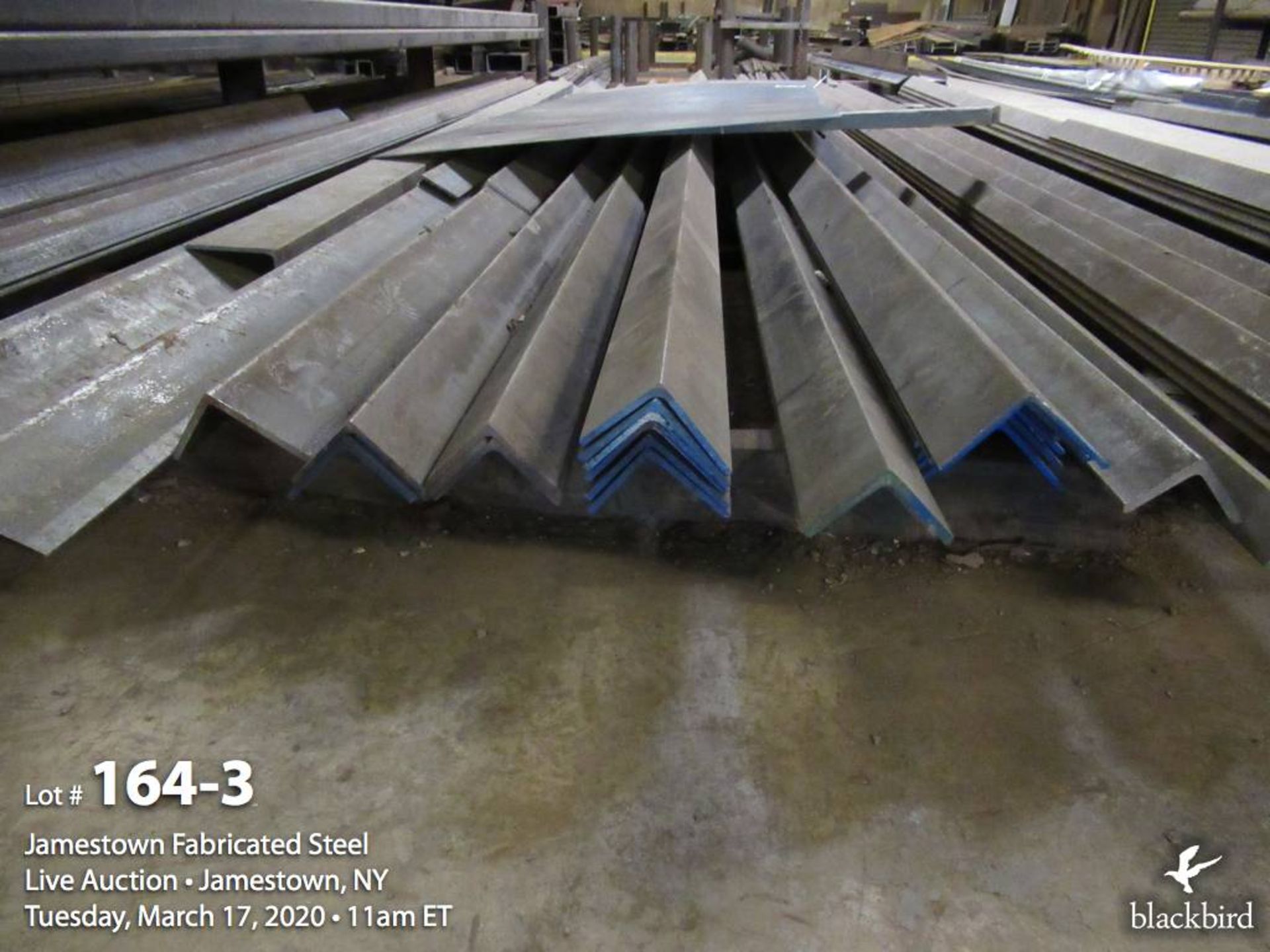 Steel angle 2" x 3" - 3 x 4" to 21' L. some sheet steel on top as marked