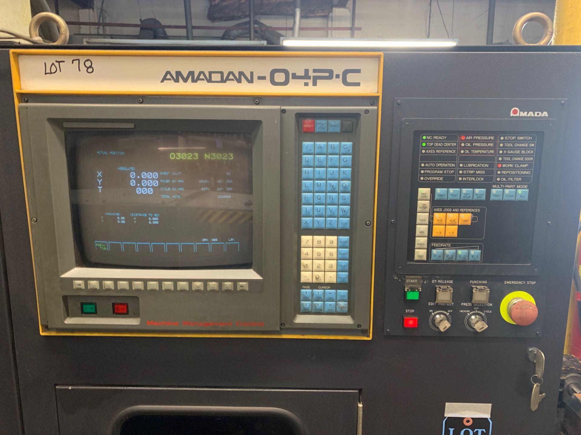 50 TON AMADA MODEL COMA 50-60-72 CNC TURRET PUNCH; S/N C67213, 60 ...