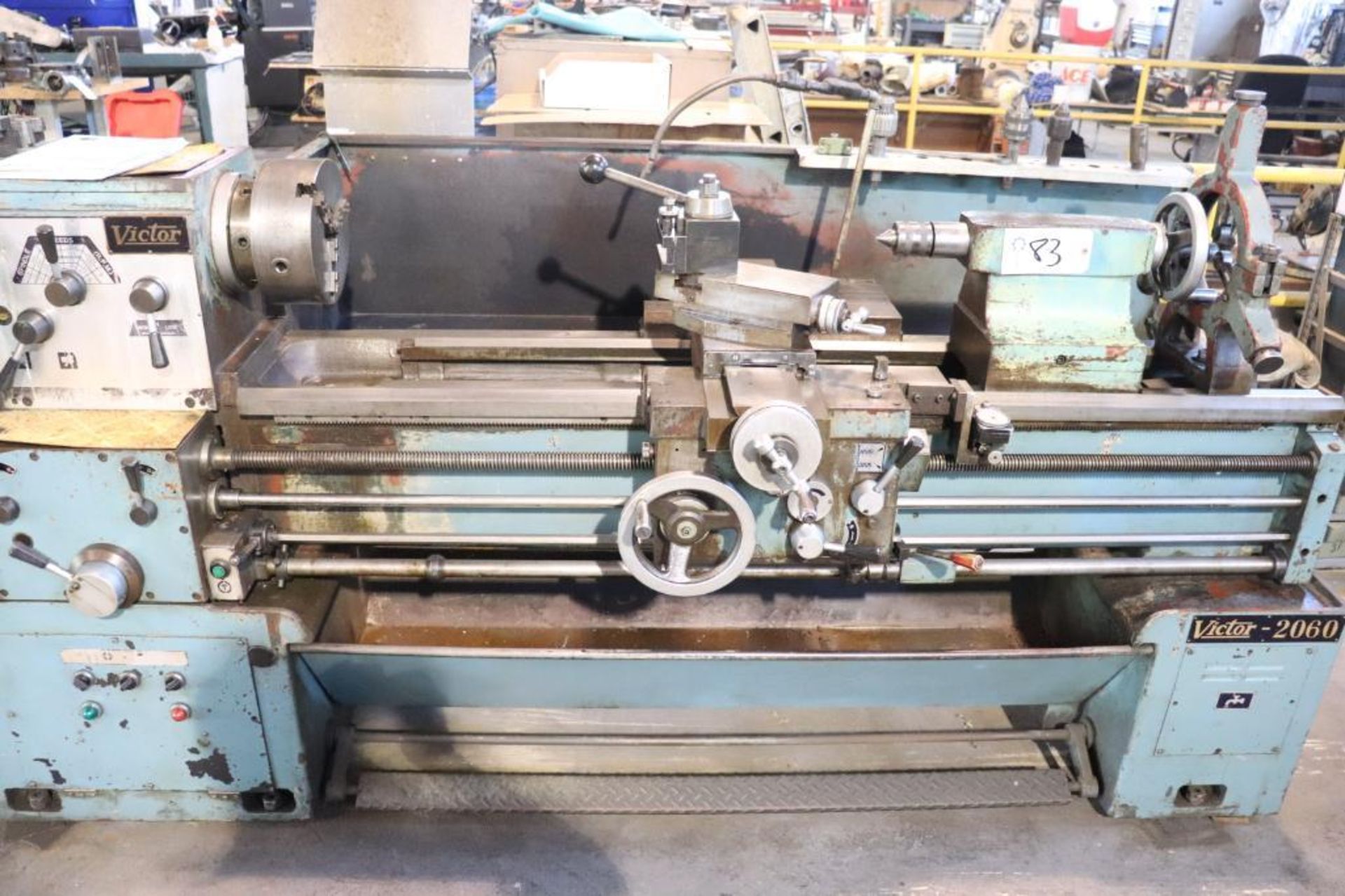 Victor 2060 geared head engine lathe 20" x 60" center, D1-6" spindle,2 ...