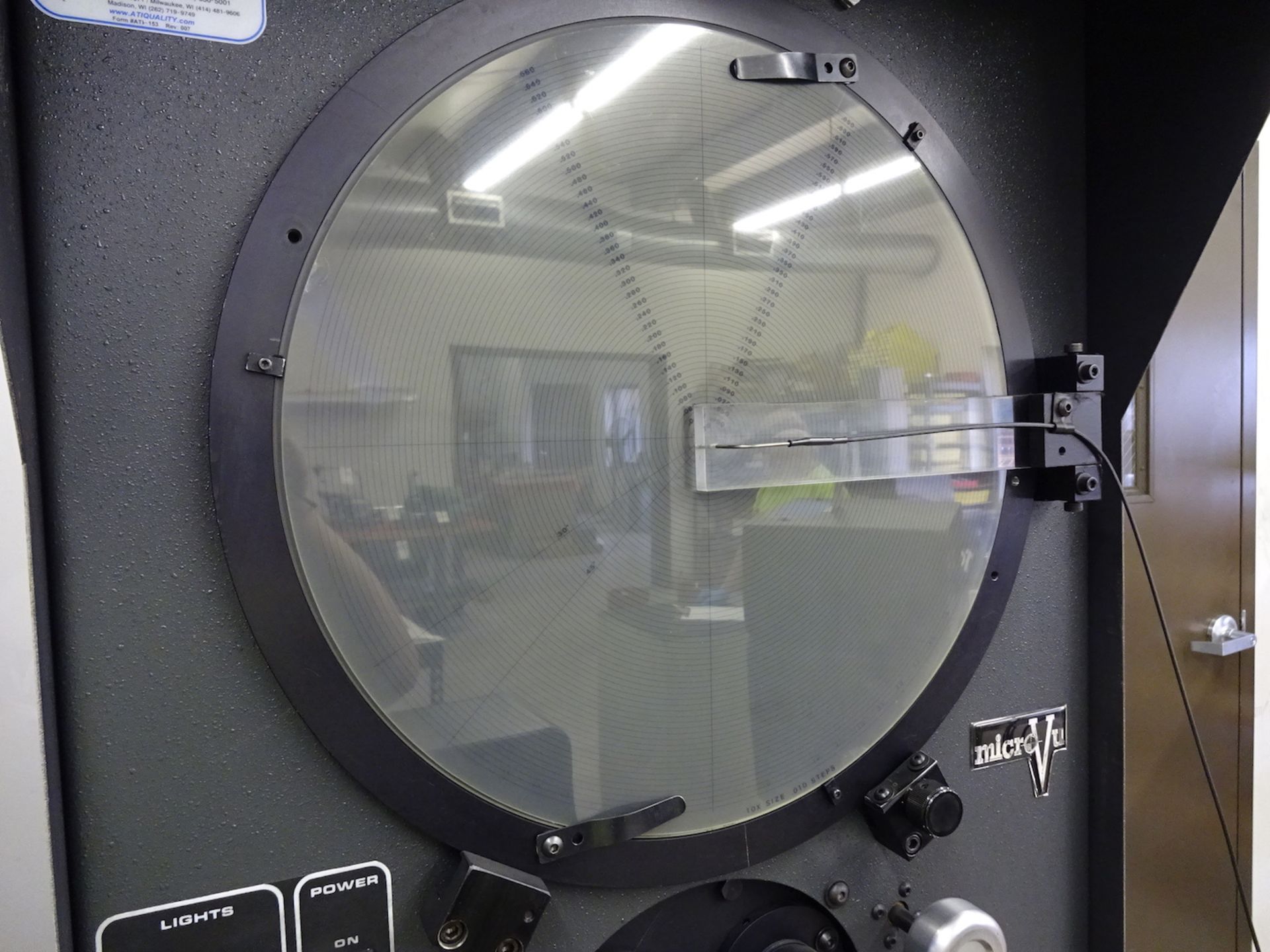 Micro Vu 14 in. Model Century 201 Optical Comparator, S/N 540, Edge ...