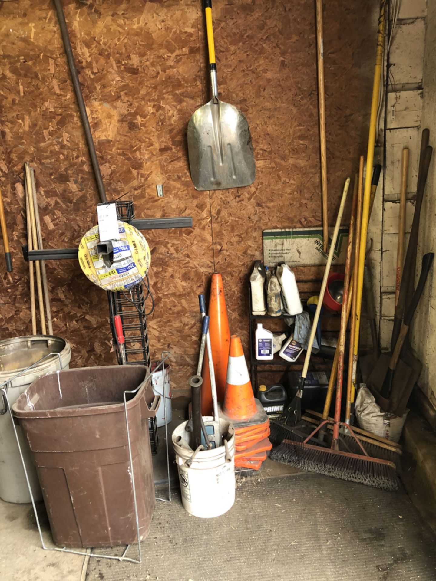 pile of hand tools and wire