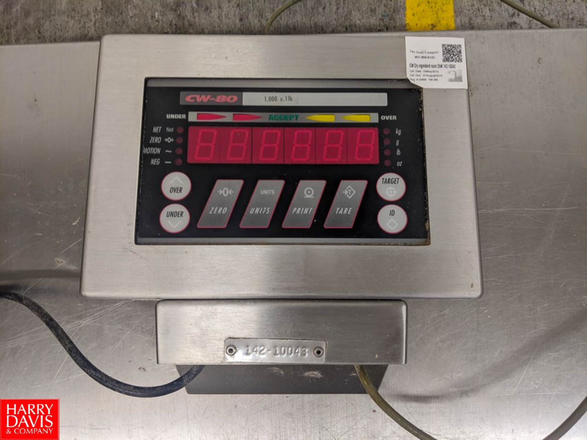 Rice Lake Weighing Systems 1,000 LB Capacity Digital Scale Model ...
