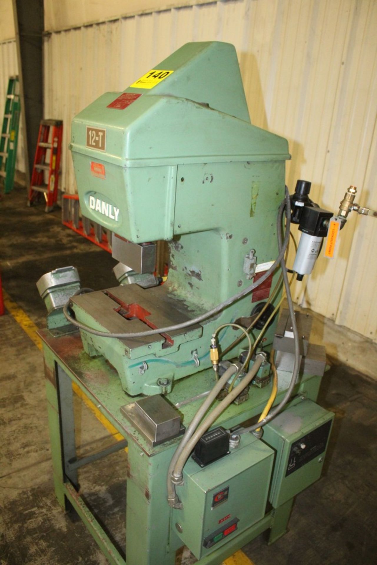 DANLY MODEL 12-T 12 TON BENCHTOP AIR TOGGLE PRESS, S/N 12VS/DA776, DUAL ...