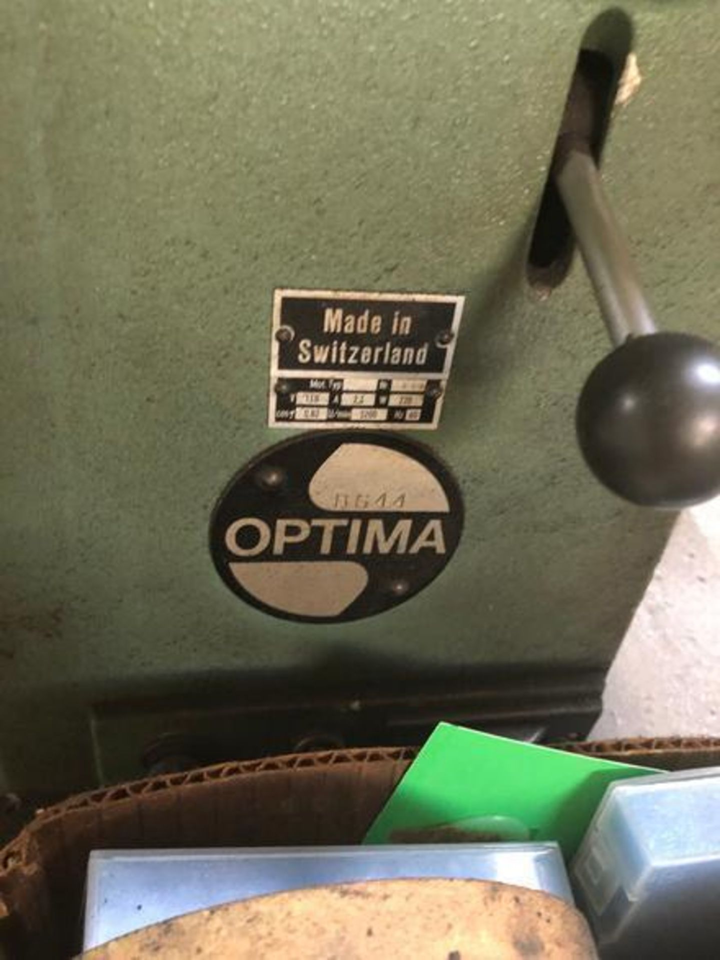Optima drill grinder sharpener w/comparator #B644