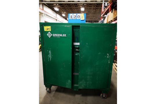 GREENLEE 2-DOOR, 4-TIER JOB BOX, 24"W X 60"L X 56"H