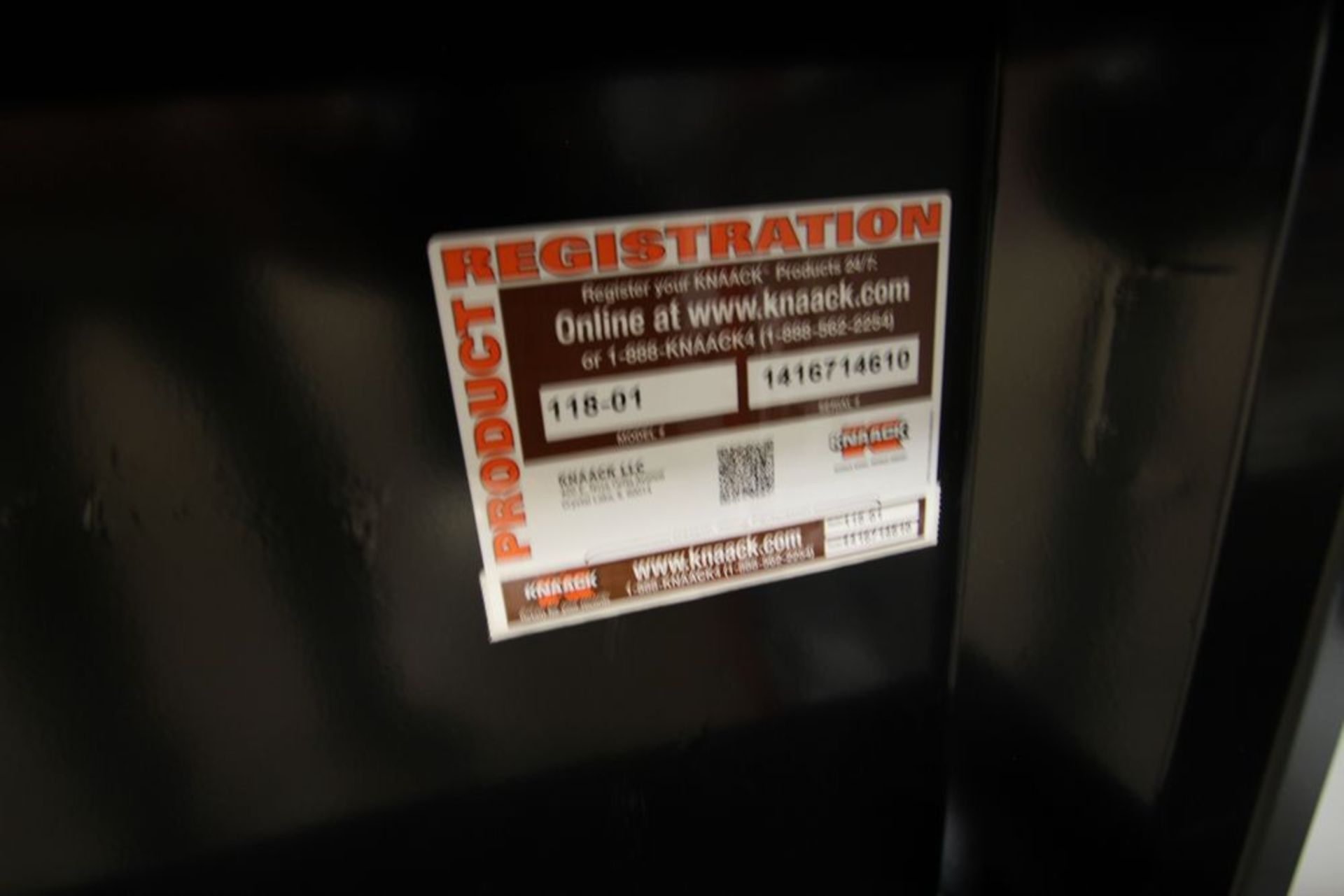KNAACK MODEL 118-01 DATA VAULT ON-SITE STORAGE BOX ON CASTORS C/W ...