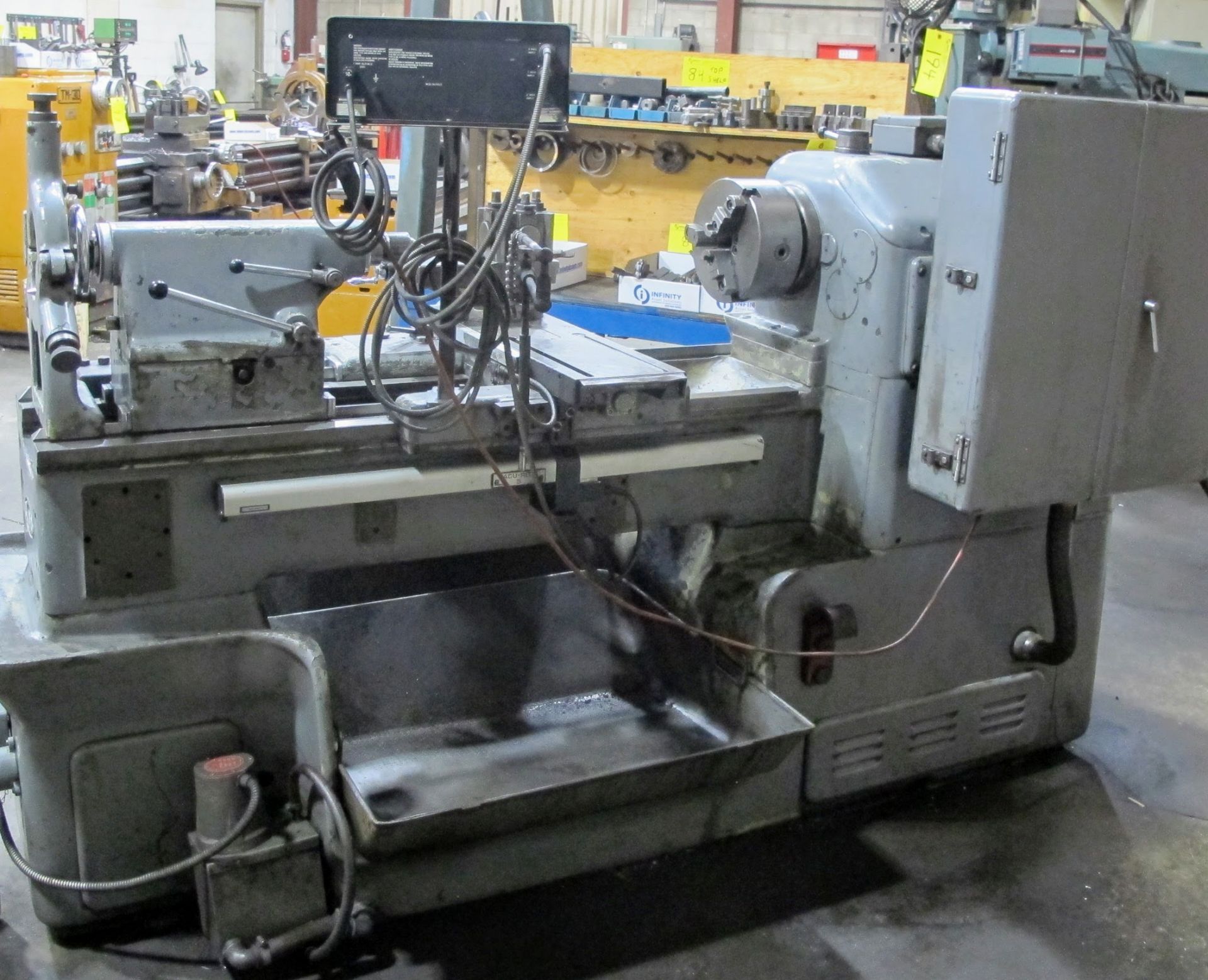 OKUMA LS LATHE, ACU-RITE II 2-AXIS DRO, 20" X 40", 3-JAW CHUCK, QUICK ...
